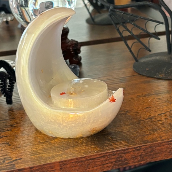 Hand Crafted | Accents | Handmade Resin Moon Has A Small Spot To Place ...